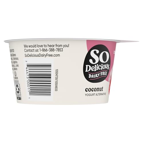 So Delicious Dairy Free Coconut Milk Yogurt Alternative, Raspberry, Vegan, Non-GMO Project Verified, 5.3 oz.