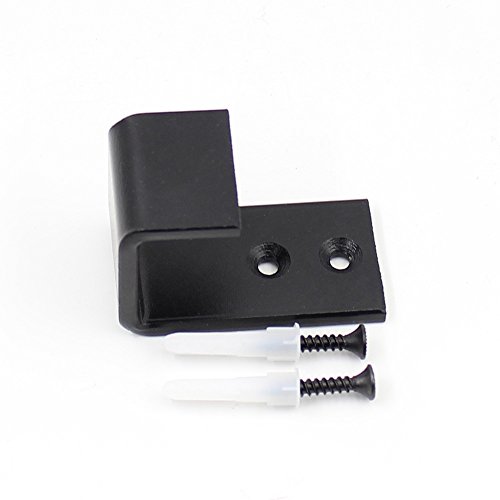 ZEKOO Sliding Barn Door Hardware Door Bottom Floor Guide Wall Guide with Screws Matte Black