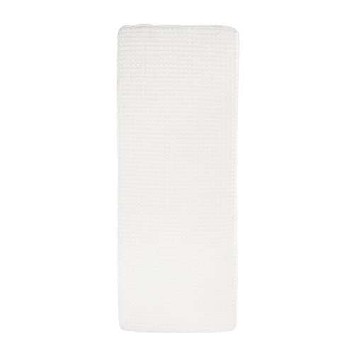 24"x59" Memory Foam Extra Long Bath Mat by Lavish Home - Woven Jacquard Fleece - White