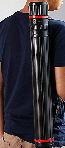 DSM Brand - Telescoping Art Tube. Documents Blueprints Artwork Hard Plastic Expandable Carrying Case 4.25" Diameter 25-40"