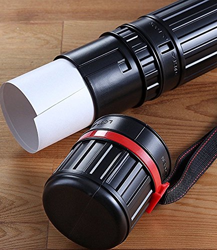 DSM Brand - Telescoping Art Tube. Documents Blueprints Artwork Hard Plastic Expandable Carrying Case 4.25" Diameter 25-40"
