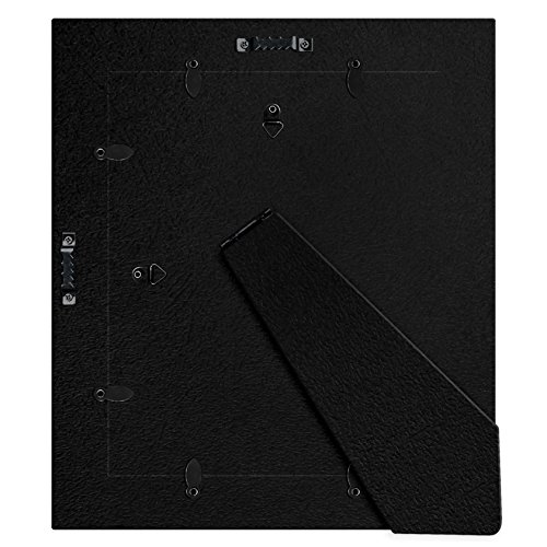 Americanflat 8x10 Picture Frame with Polished, Crystal Clear Glass - Hampton Collection - Distressed Wood Picture Frames for Tabletop and Wall Display - Charcoal Black