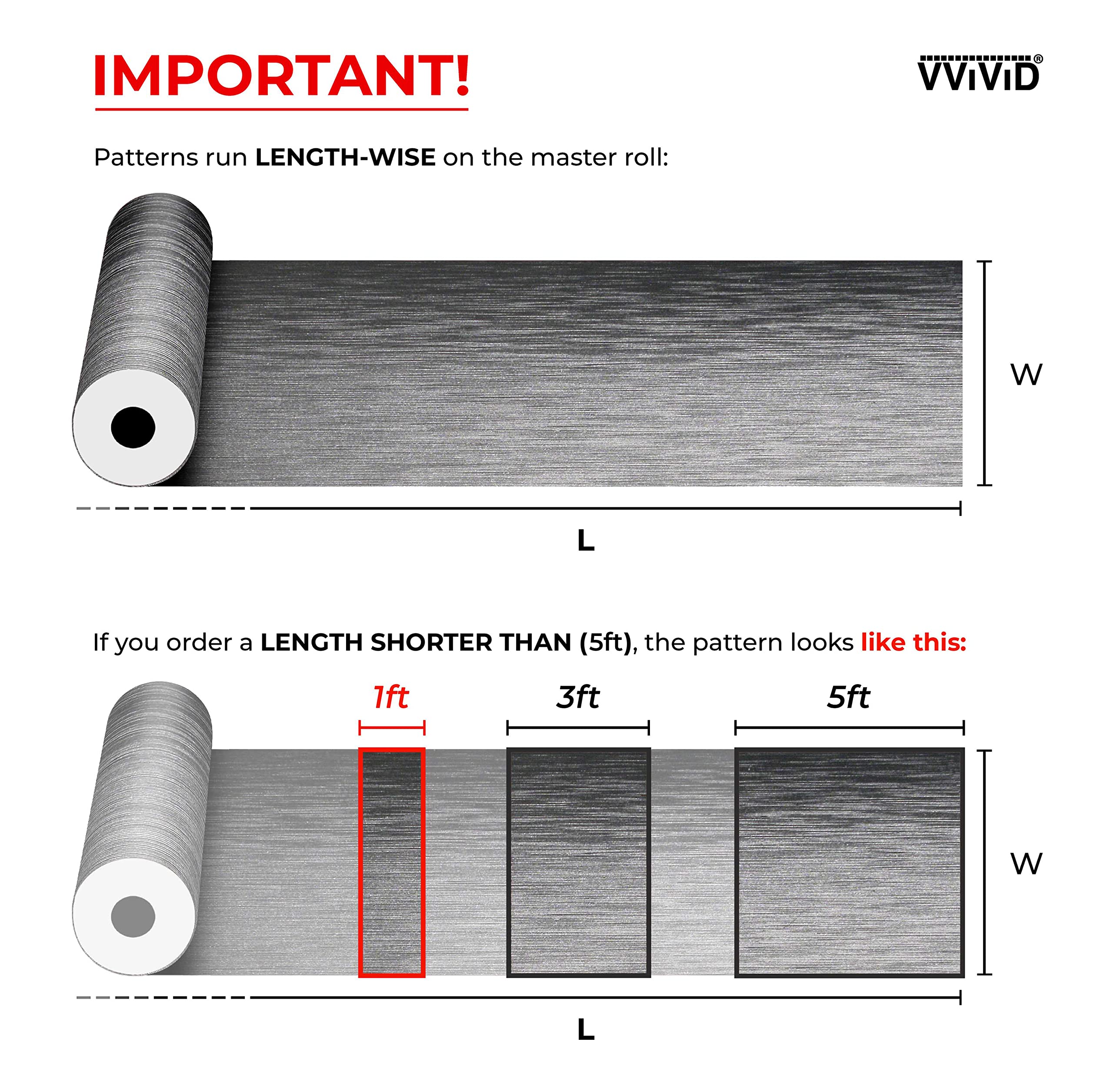 VViViD® XPO Silver Brushed Steel Car Wrap Vinyl Roll with Air Release Technology (1.49ft x 5ft)