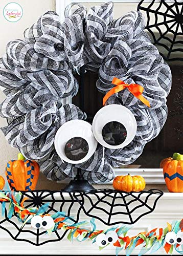 DECORA 500 Pieces 25mm Plastic Wiggle Eyes Self-adhesive Googly Eyes for Scrapbooking DIY Crafts Doll Masking Supply
