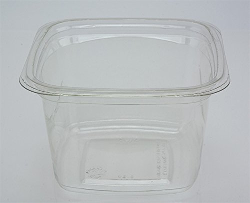 Pactive 4S18Y Pet Square Container, 16 Oz, 4 X 4 X 3, Clear, Plastic, 480/carton