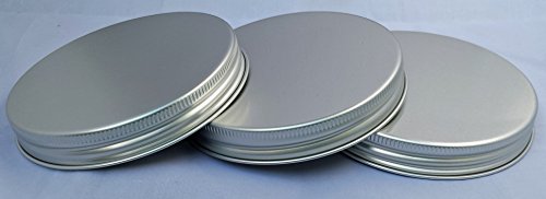 SanDaveVA Amber 8 oz Plastic Jars PET Heavy Wall Low Profile Wide Mouth Jars w/Air Tight and Leak Proof Lined Aluminum Caps 4/pk 8oz and 4 Spatula