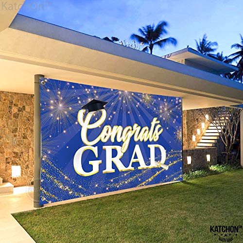 XtraLarge, Congrats Grad Banner 2023-72x44 Inch | Graduation Banner for Class of 2023 Decorations | Congratulations Banner, Blue Graduation Party Decorations 2023 | Graduation Decorations 2023