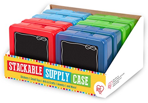 IRIS USA MCC-130 Kids BOY DISPLY 8PC Set 1PK [ECOM] IRIS Small Modular Supply Case, 8 Pack, Assorted Colors, Dark