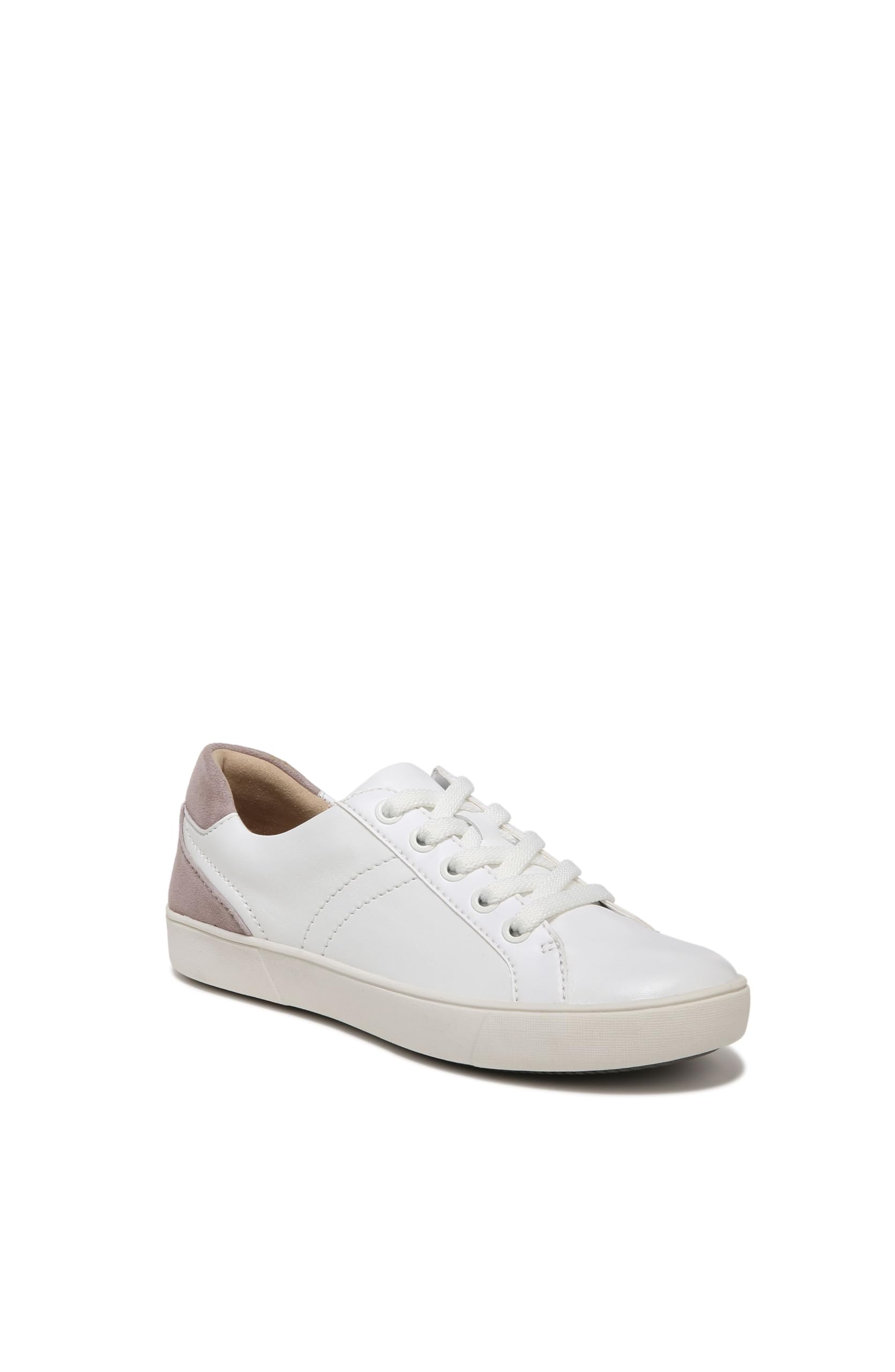 Naturalizer Womens Morrison Comfortable Lace Up Fashion Casual Sneaker,White Leather Taupe,8.5 W US