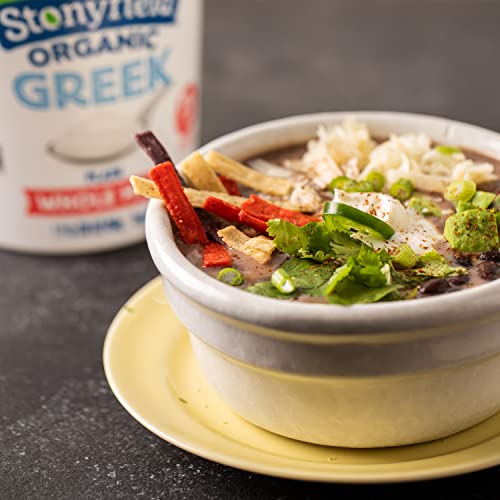 Stonyfield Organic Greek Whole Milk Yogurt, Plain, High in Protein (16g), Multiserving Snack & Cooking Substitute, 30 Oz