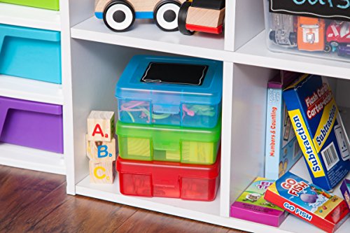 IRIS USA MCC-130 Kids BOY DISPLY 8PC Set 1PK [ECOM] IRIS Small Modular Supply Case, 8 Pack, Assorted Colors, Dark