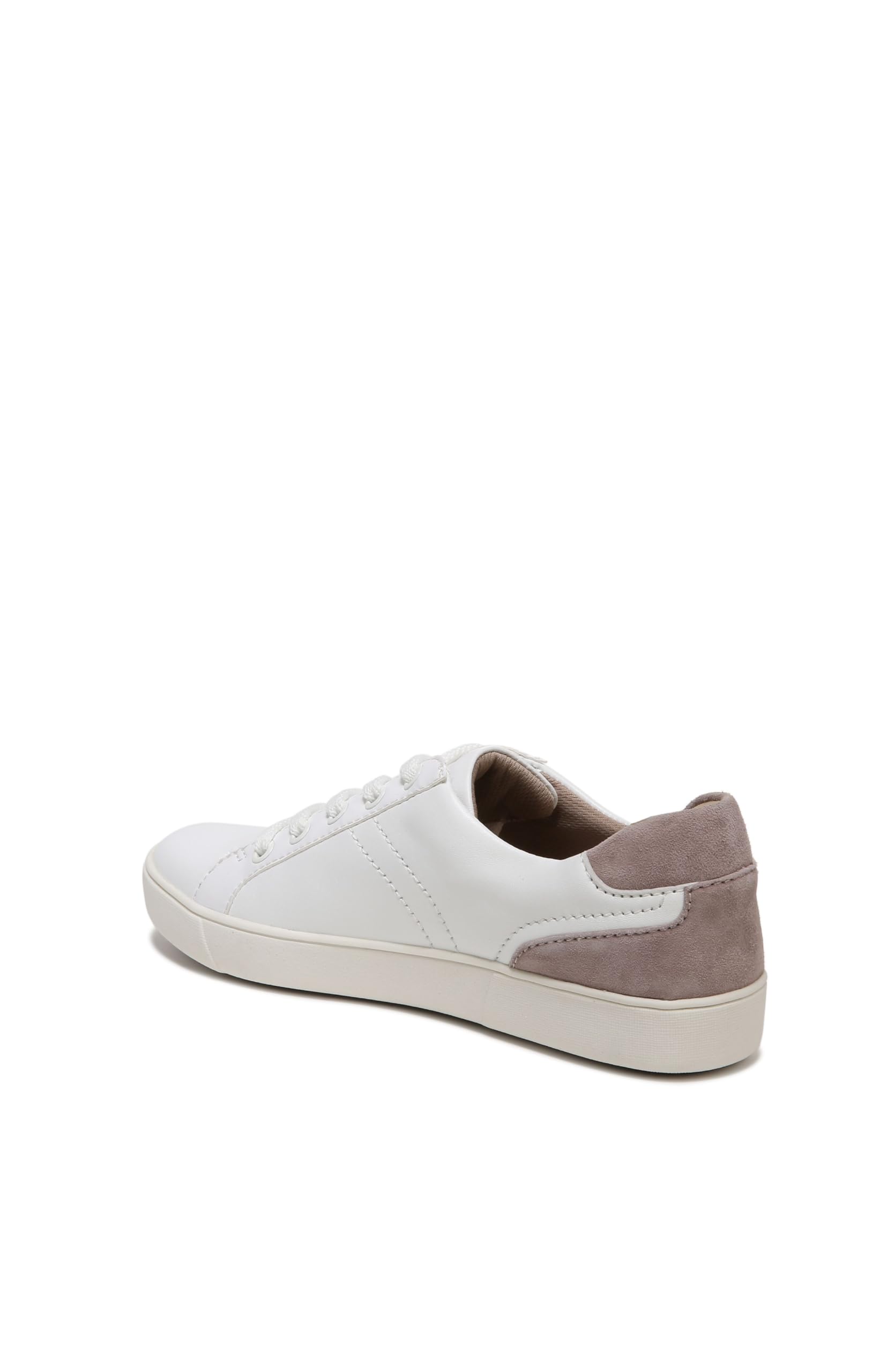 Naturalizer Womens Morrison Comfortable Lace Up Fashion Casual Sneaker,White Leather Taupe,8.5 W US