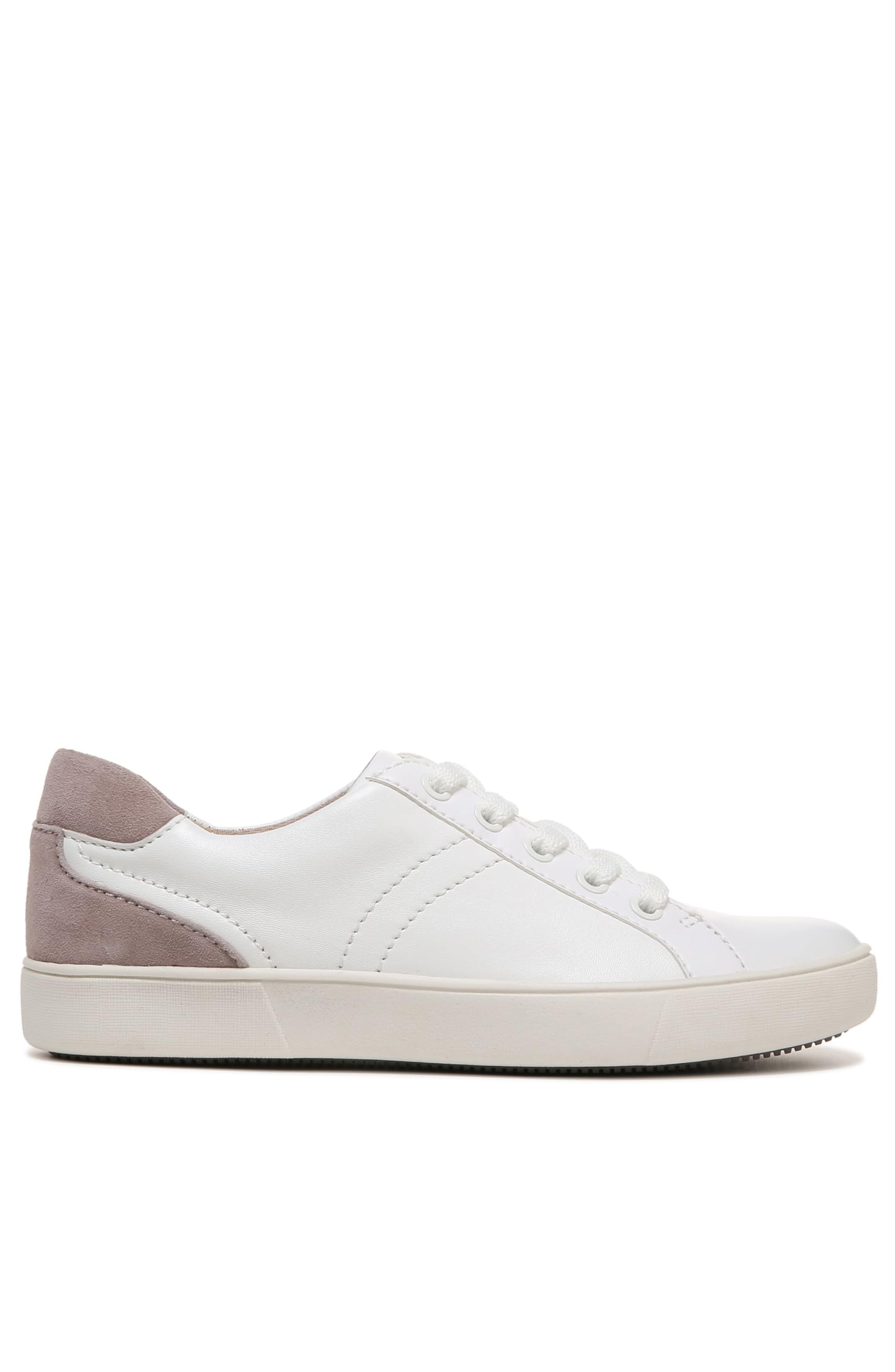 Naturalizer Womens Morrison Comfortable Lace Up Fashion Casual Sneaker,White Leather Taupe,8.5 W US