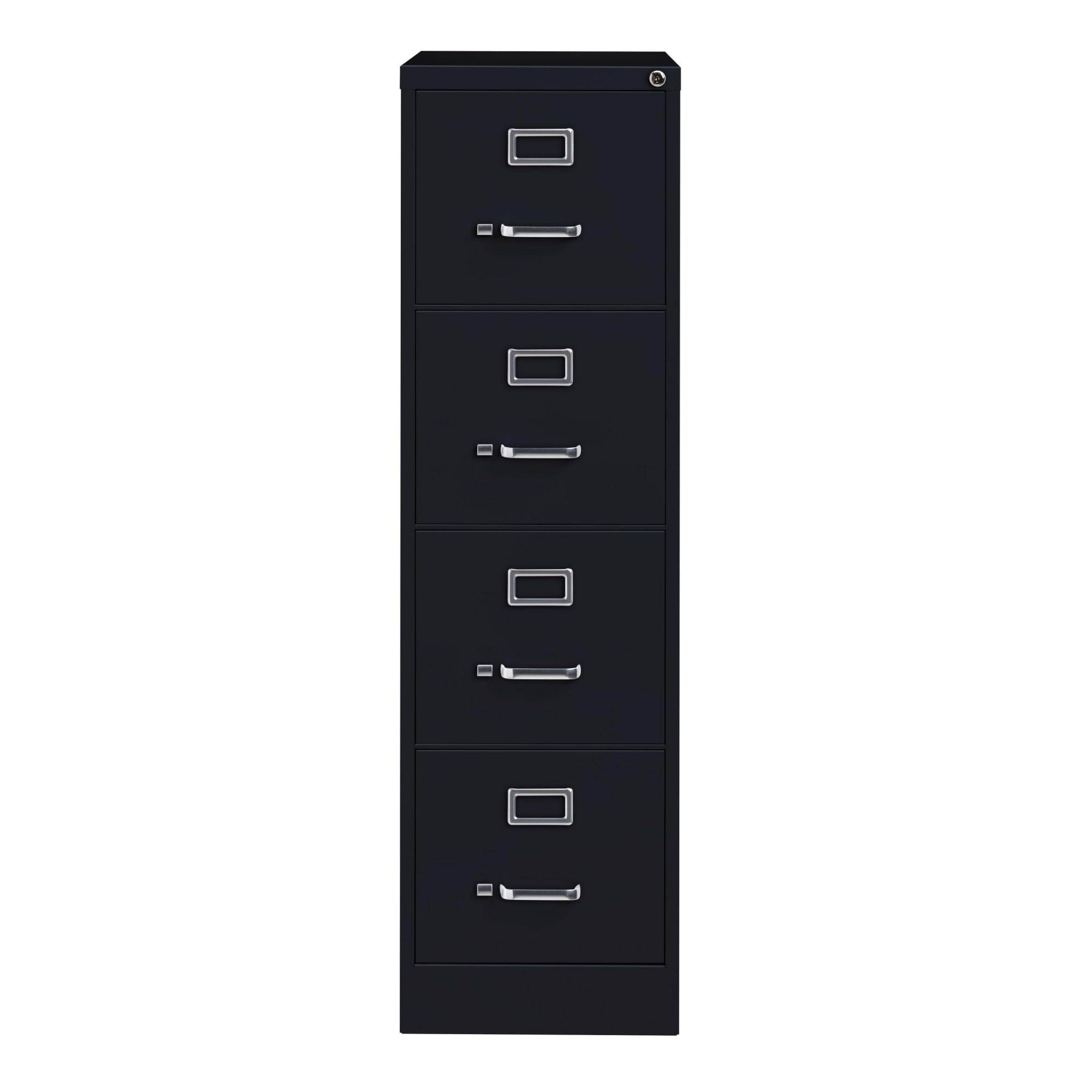 Workpro - File Cabinet - Letter Size Steel Vertical File, 4-Drawer - 22" d x 52" h x 15" w - 25.25" x 17.25" x 54.5" - Black