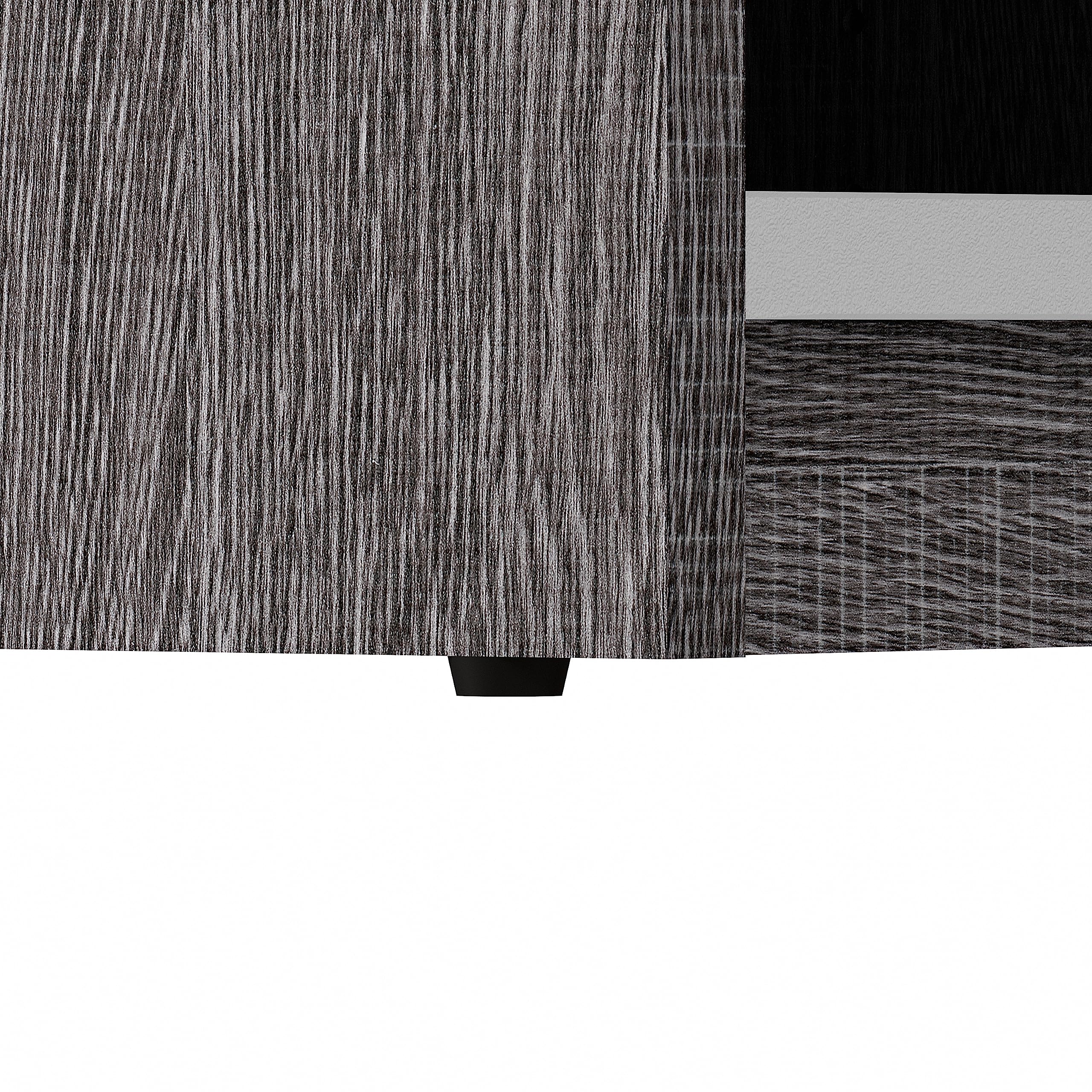 Bestar Cielo Closet Organizer, 20-inch Bark Gray and White Wardrobe for Bedroom, Mudroom, Entryway, or Kitchen Pantry