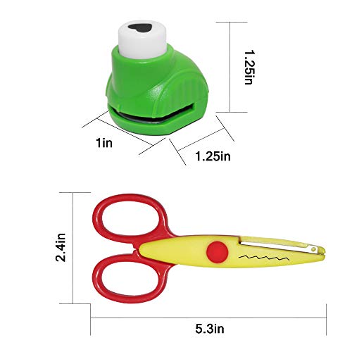 Set of 12, Craft Punch and Creative Scissors, findTop Scrapbooking Edging Scissors Paper Punch Set for Crafts, Scrapbooking, DIY Photo & Art Projects