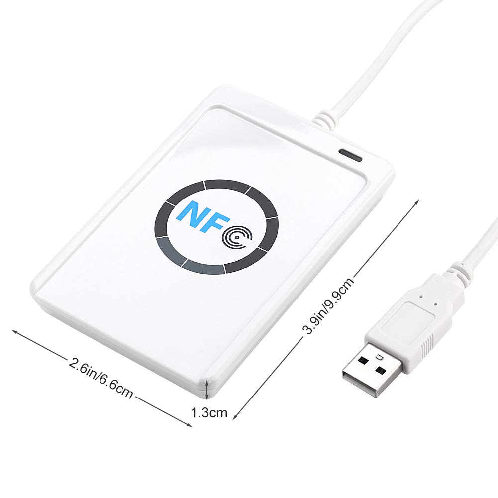 NFC ACR122U RFID Contactless Smart IC Card Reader Writer, ACR122U NFC RFID Contactless Smart Reader & Writer/USB + 5X IC Card ACR122U RFID Smart Card NFC