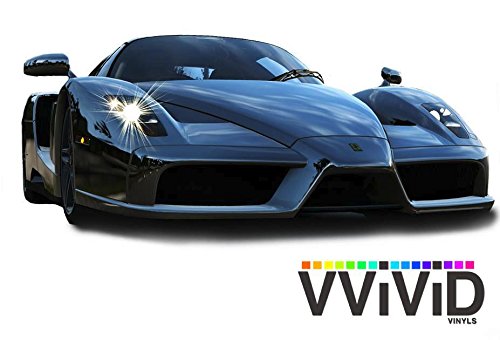 VViViD Standard Gloss Chrome Black Vinyl Wrap Adhesive Film Roll (1.5ft x 5ft)