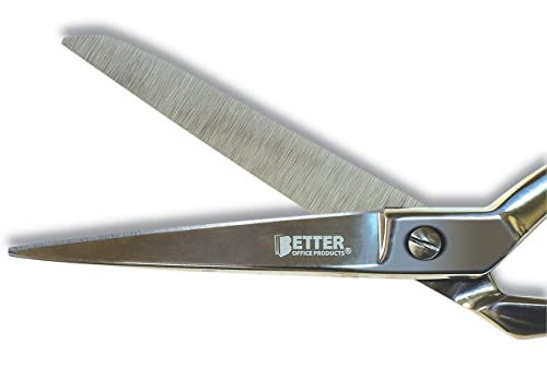 Premium Stainless Steel Sewing Scissors, 8", Ultra Sharp Tailoring Shears, for Dressmaking, Leather Cutting, Fabric, Heavy Duty Fabric Scissors, by Better Office Products