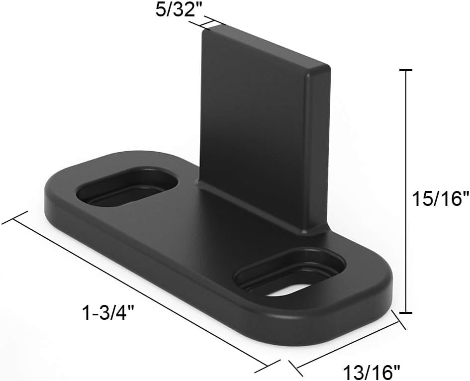 ZEKOO Adjustable Sliding Barn Door Hardware Door Bottom Floor Guide Plastic Limit The Door with Screws (2set)