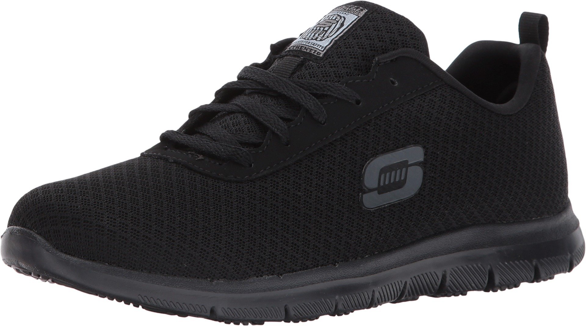 Skechers Women's Ghenter Bronaugh Food Service Shoe, Black, 7.5 Wide