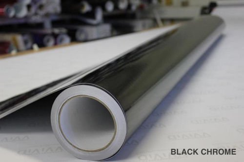 VViViD Standard Gloss Chrome Black Vinyl Wrap Adhesive Film Roll (1.5ft x 5ft)