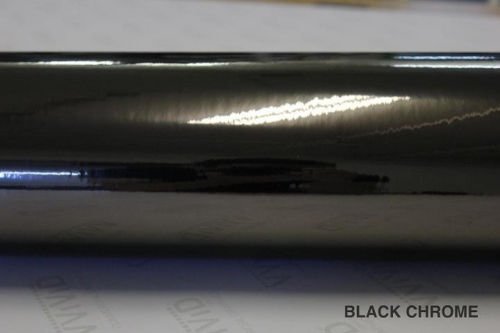 VViViD Standard Gloss Chrome Black Vinyl Wrap Adhesive Film Roll (1.5ft x 5ft)