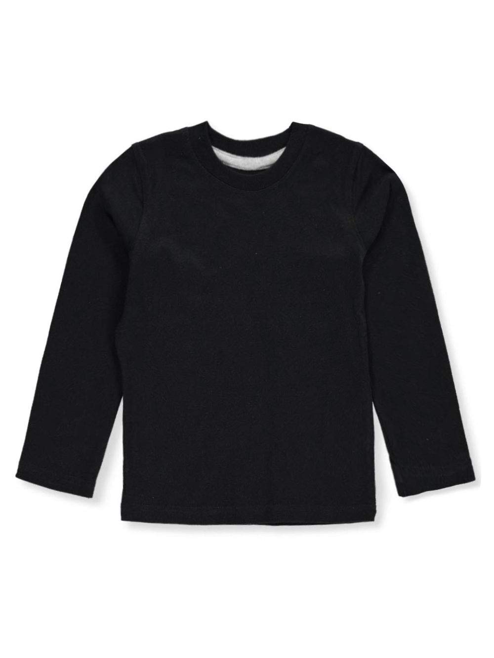 French Toast boys Long Sleeve Crewneck Tee T-shirt T Shirt, Black, 8 US