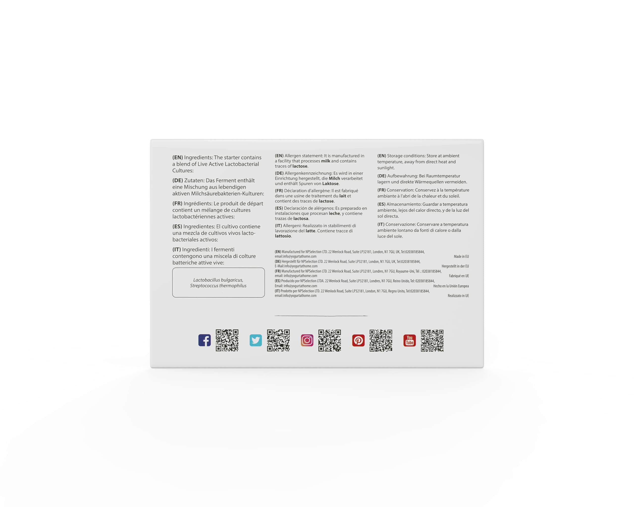 Yogurt Starter Cultures - Pack of 3 Freeze-dried Culture Sachets for Balkan Style Plain Yogurt