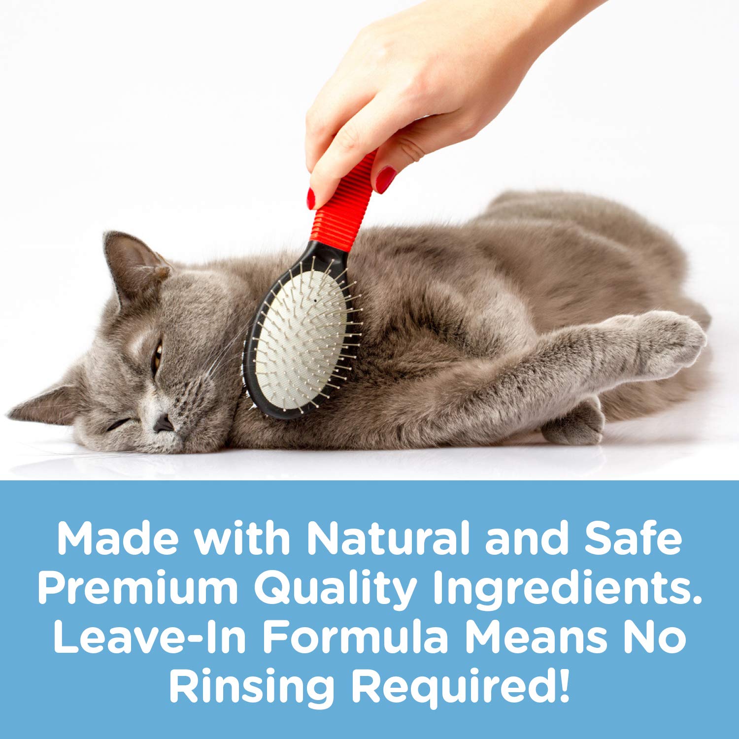 Pet MasterMind Fab Fur Kitty Cat Detangler Spray for Matted Hair | Premium, Natural, Unscented 8oz