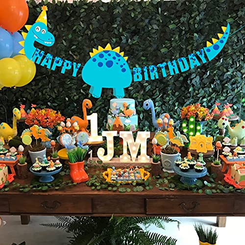 Dinosaur Happy Birthday Banner Cute Pre-Assembled Party Supplies Decorations