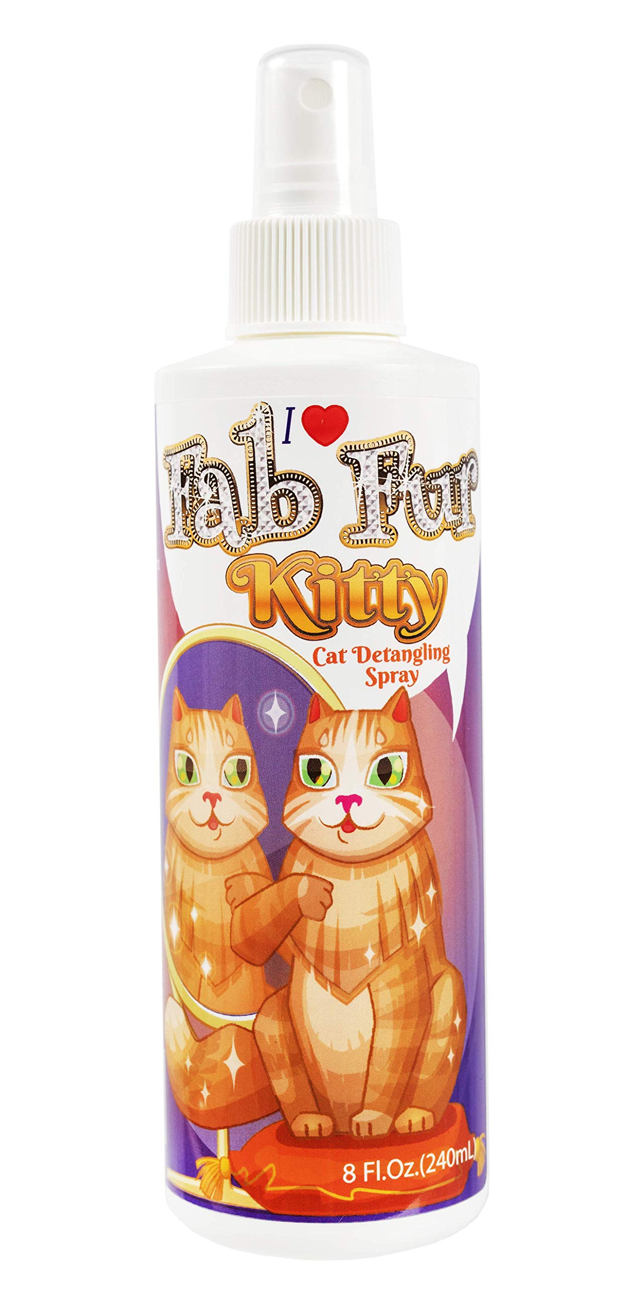 Pet MasterMind Fab Fur Kitty Cat Detangler Spray for Matted Hair | Premium, Natural, Unscented 8oz