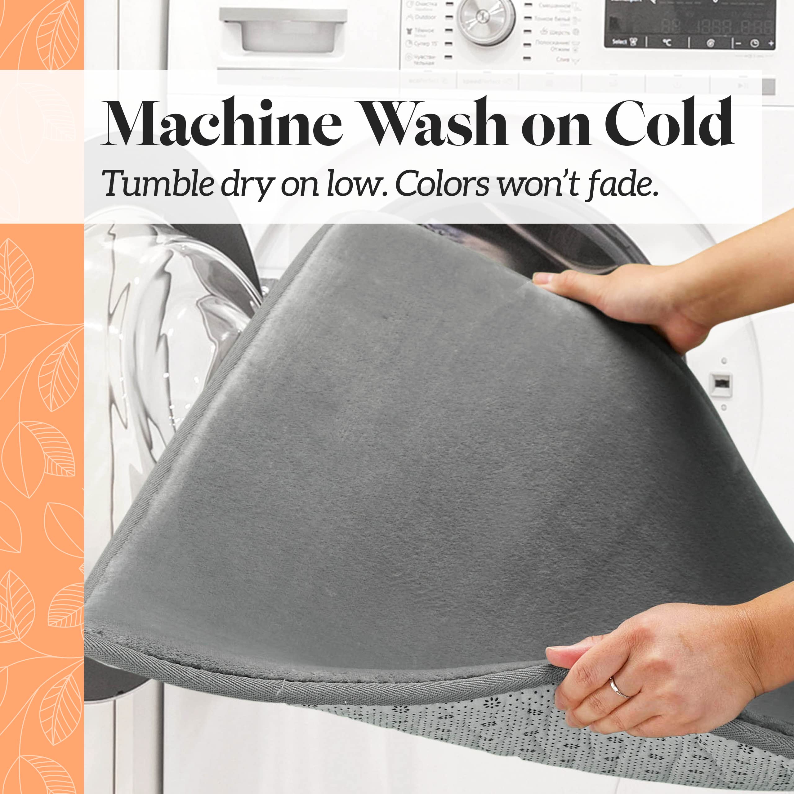 Genteele Memory Foam Bath Mat Non Slip Absorbent Super Cozy Velvet Bathroom Rug Carpet (20 inches X 32 inches, Grey)
