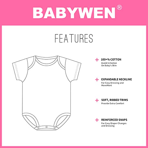 BABYWEN Just Brew It Coffee Movement Cute Baby Clothing Bodysuits Boy Girl Unisex (White, 3-6 Months)