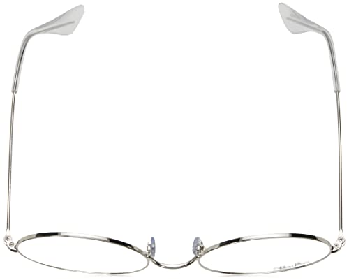 Ray-Ban RX6392 Ja-Jo Round Prescription Eyeglass Frames, Silver/Demo Lens, 53 mm
