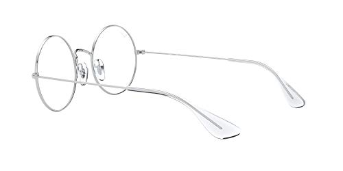Ray-Ban RX6392 Ja-Jo Round Prescription Eyeglass Frames, Silver/Demo Lens, 53 mm