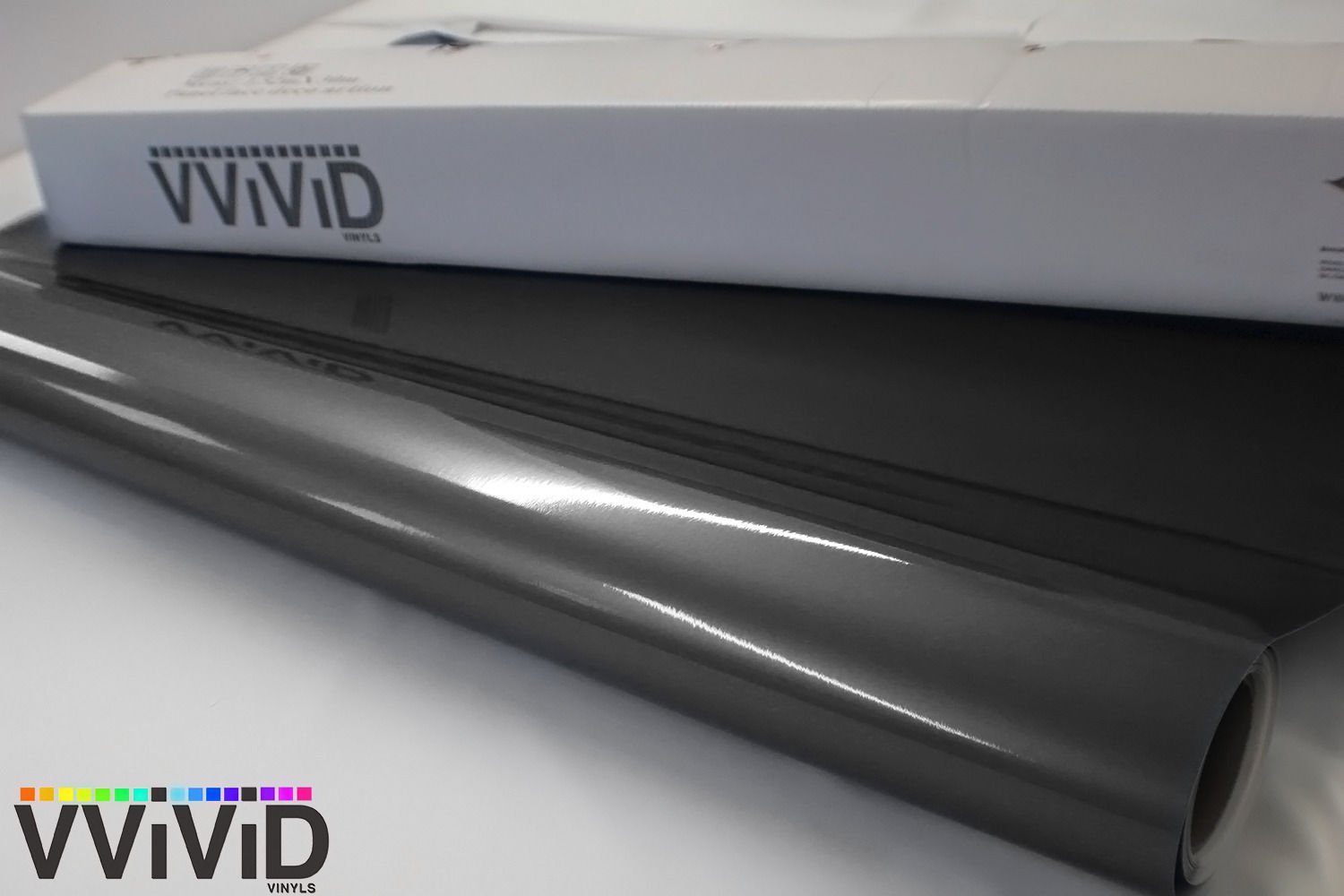 VVIVID XPO Gloss Dark Grey Vinyl Car Wrap Film Roll (1.5ft x 5ft)