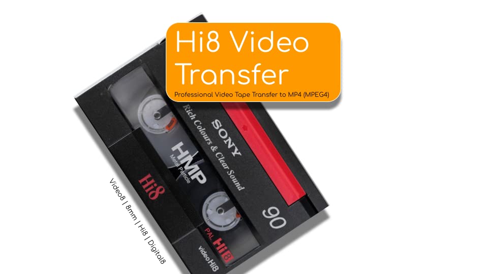 Lotus Media Video Tape Transfer Service, Digitization to MP4 (VHS, VHS-C, Hi8, Video 8, Digital8, 8mm, MiniDV, Beta, Audio) - New Customer Offer