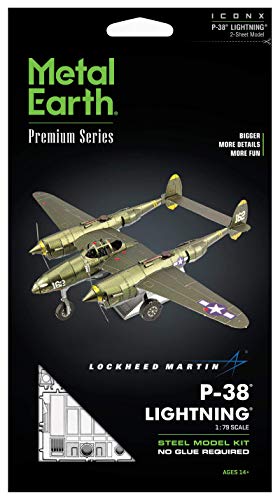 Metal Earth Premium Series P-38 Lightning 3D Metal Model Kit Fascinations