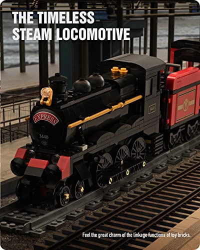 Nifeliz GWR 2900 Class Steam Train Building Kit, Collectible Steam Locomotive Display Set, 1:38 Scale Model Train Building Kit with Train Track, Top Present for Train Enthusiasts (789 PCS)