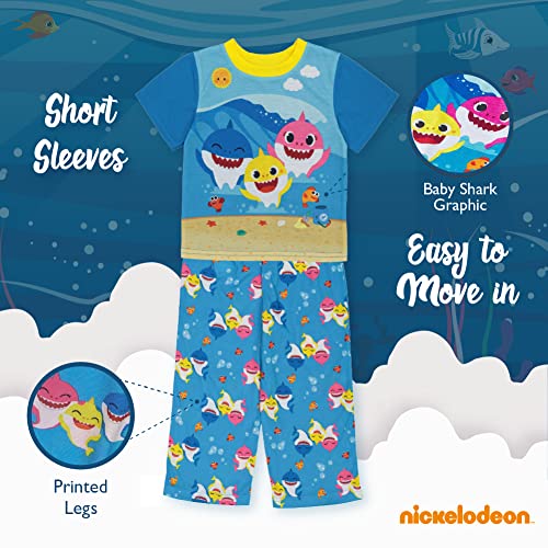 Nickelodeon Boys' Baby Shark Pajama Set, Splash 2, 4T