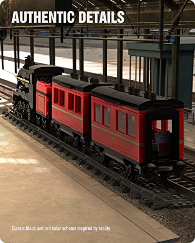 Nifeliz GWR 2900 Class Steam Train Building Kit, Collectible Steam Locomotive Display Set, 1:38 Scale Model Train Building Kit with Train Track, Top Present for Train Enthusiasts (789 PCS)