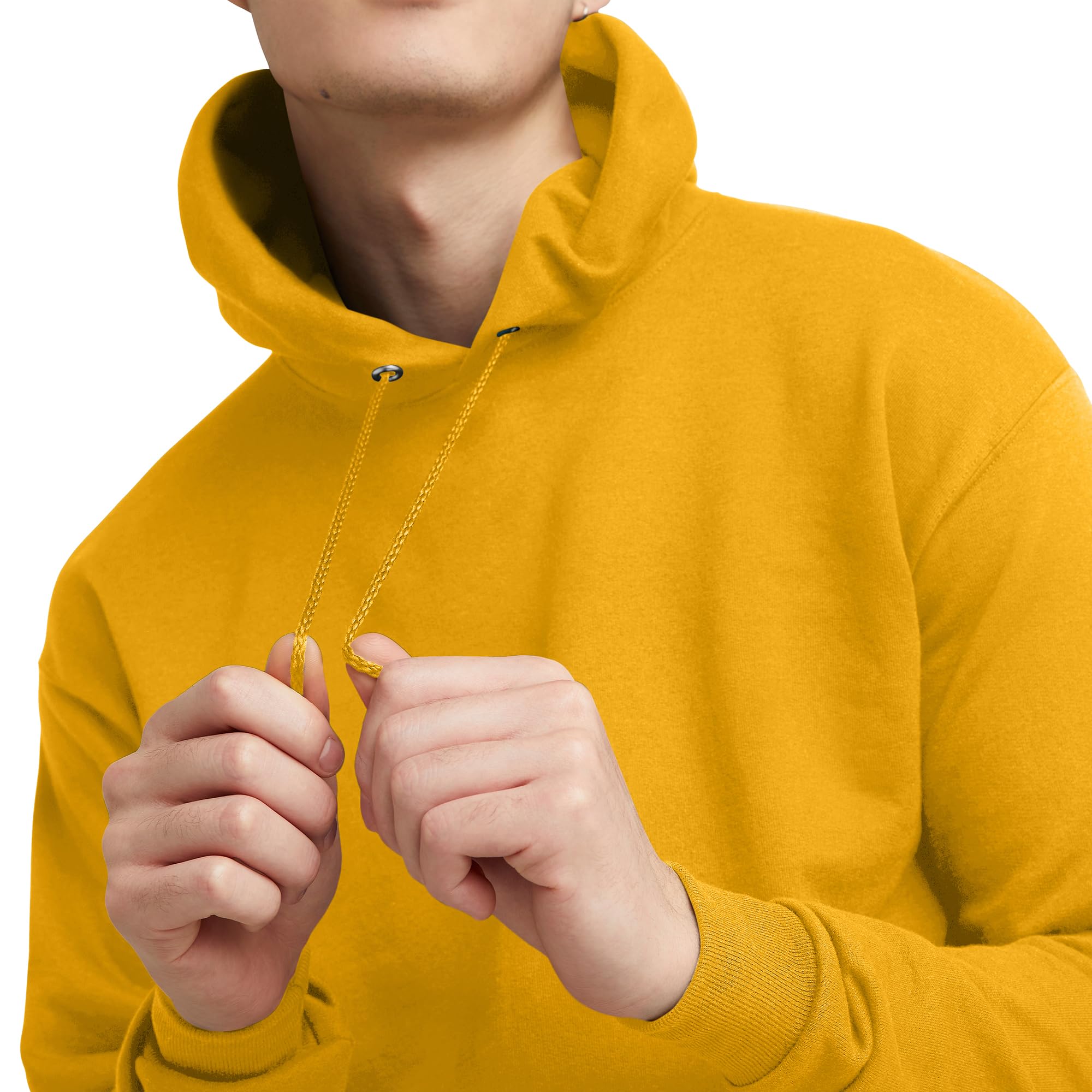 Hanes Men's Pullover EcoSmart Hooded Sweatshirt, gold, 5X Large