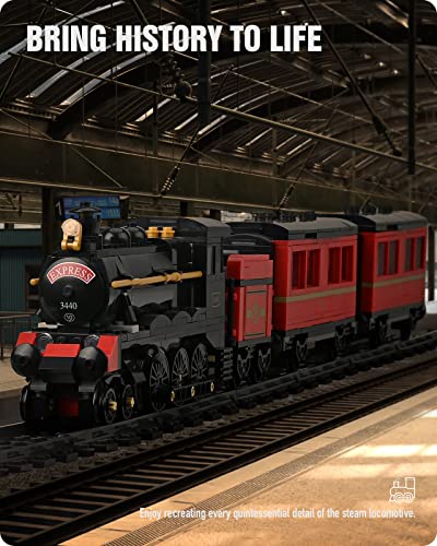 Nifeliz GWR 2900 Class Steam Train Building Kit, Collectible Steam Locomotive Display Set, 1:38 Scale Model Train Building Kit with Train Track, Top Present for Train Enthusiasts (789 PCS)