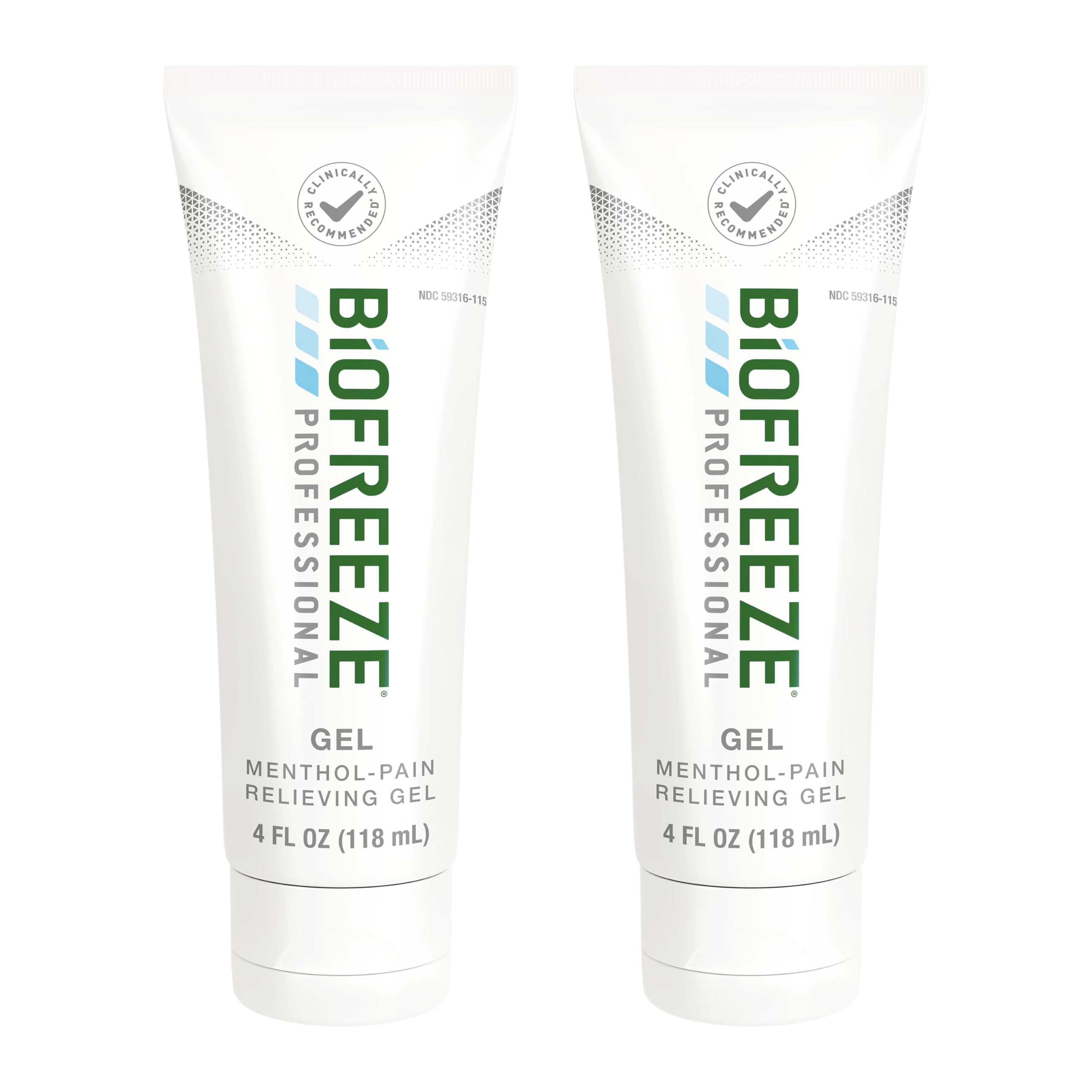 Biofreeze Professional Strength Pain Relief Gel, Arthritis Pain Reliver, Knee & Lower Back Pain Relief, Sore Muscle Relief, Neck Pain Relief, FSA Eligible, 2 Pack (4 FL OZ Biofreeze Menthol Gel)