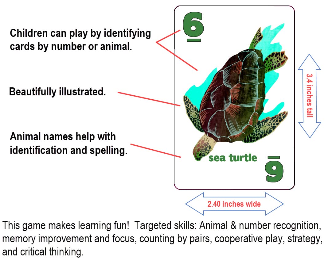 GO Fish Untamed Oceans, a Go Fish Card Game for Kids 4-8 and Up – Play Old Maid and Slap Jack with Same Deck – Easy to Learn – Fun for Families, Game Night and Classroom – Great Gift Idea