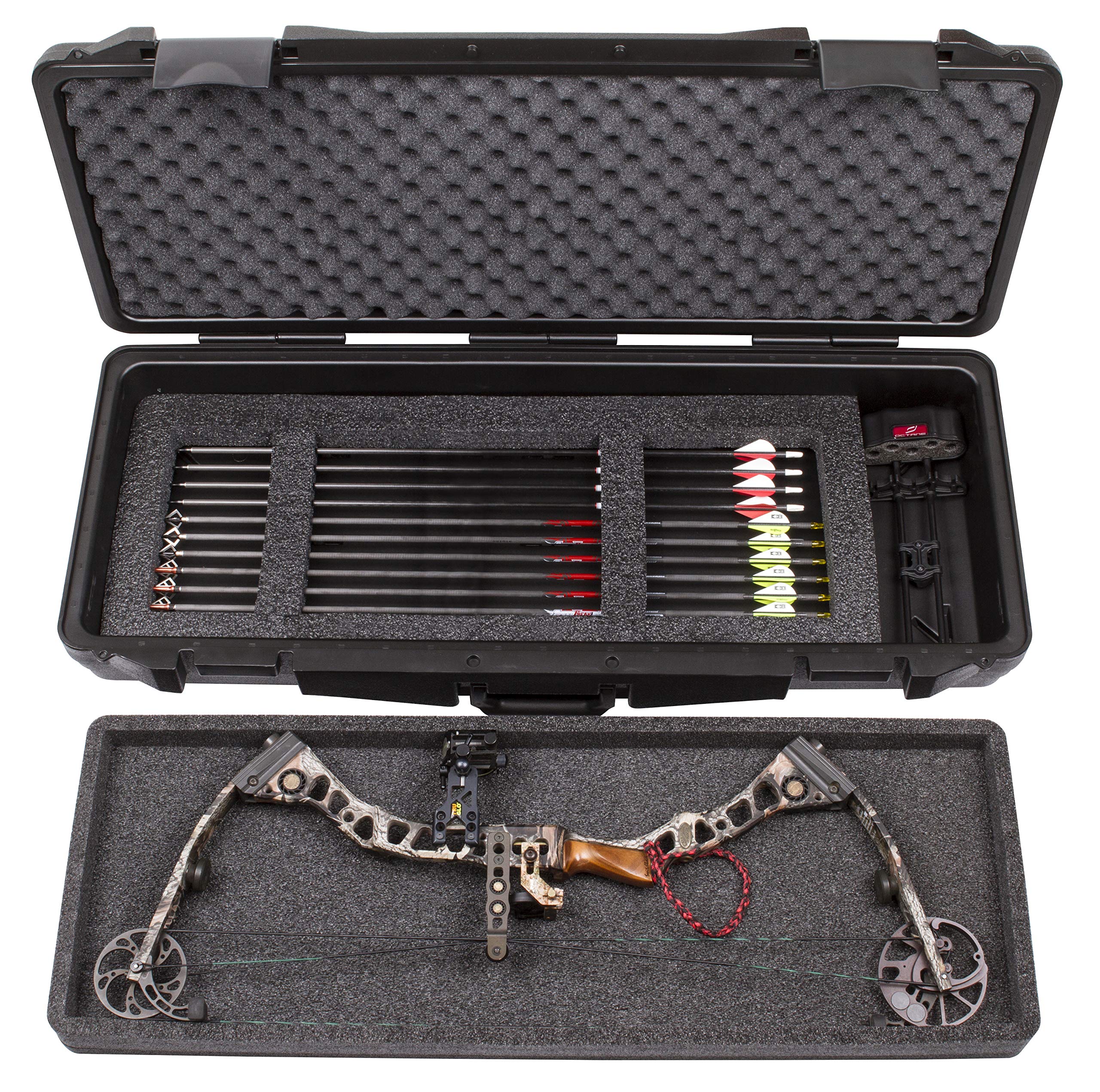 Flambeau Outdoors 6463BW Safe Shot Double Wall Bow Case, Portable Bow Storage,Black