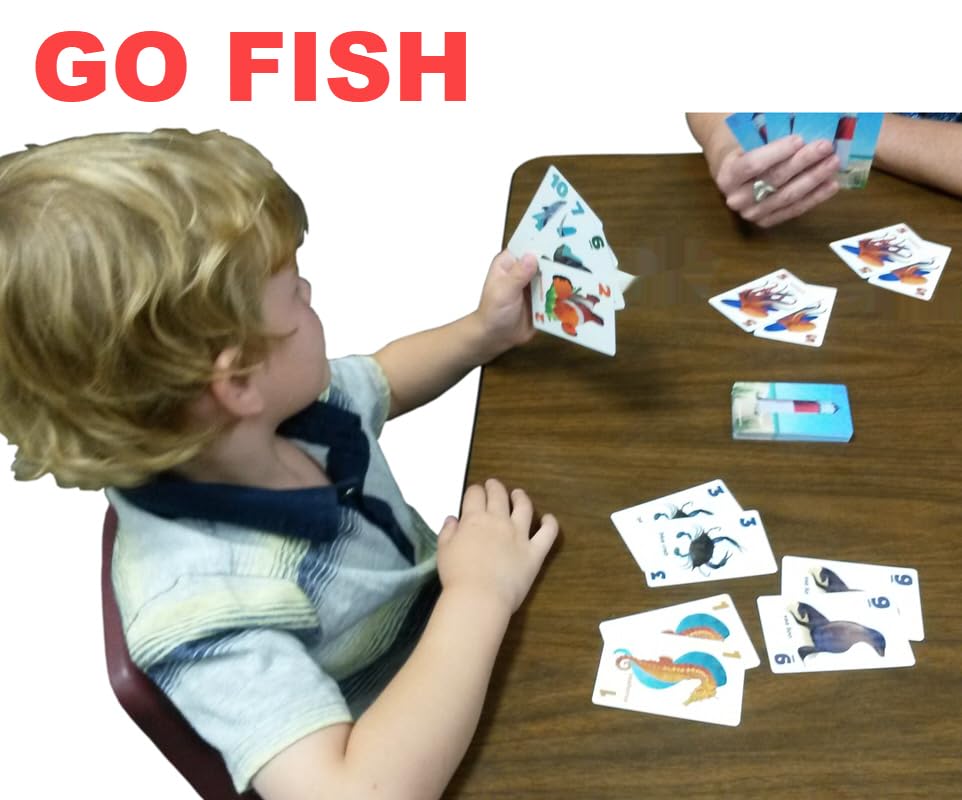 GO Fish Untamed Oceans, a Go Fish Card Game for Kids 4-8 and Up – Play Old Maid and Slap Jack with Same Deck – Easy to Learn – Fun for Families, Game Night and Classroom – Great Gift Idea