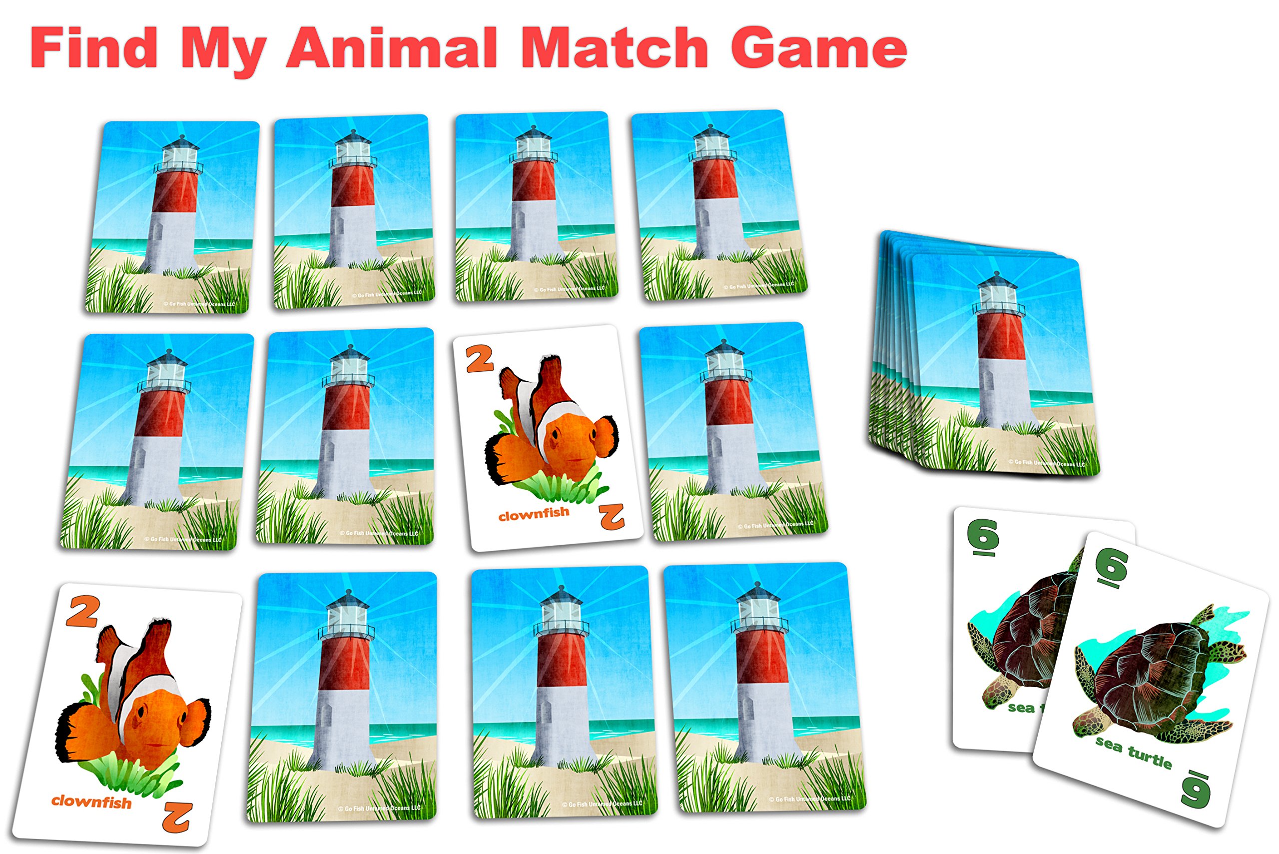 GO Fish Untamed Oceans, a Go Fish Card Game for Kids 4-8 and Up – Play Old Maid and Slap Jack with Same Deck – Easy to Learn – Fun for Families, Game Night and Classroom – Great Gift Idea