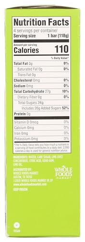 365 by Whole Foods Market, Bar Fruit Lime, 16 Fl Oz, 4 Pack